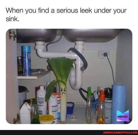 Those darn leeks, always causing issues. - When you find a serious leek ...