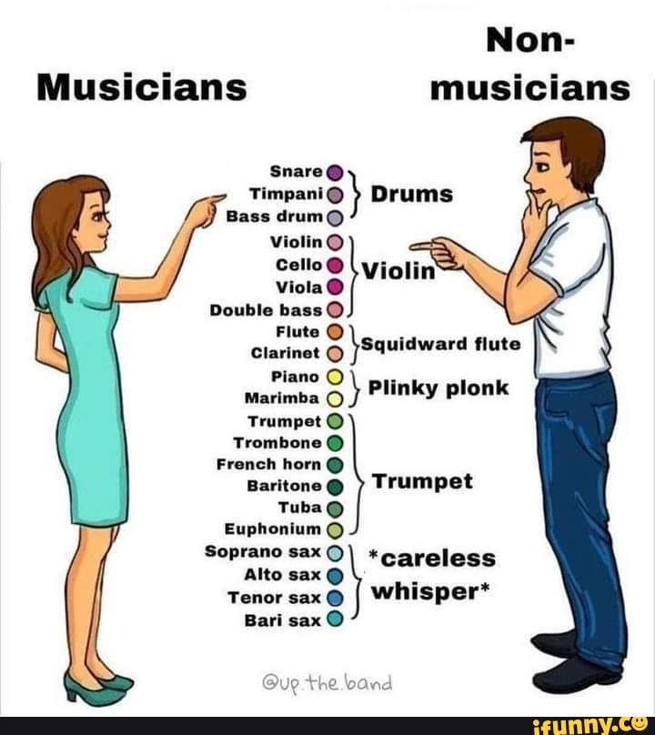 Non- Musicians musicians Snare@ Timpani@ Drums Bass drum@ Violin@ Cello ...
