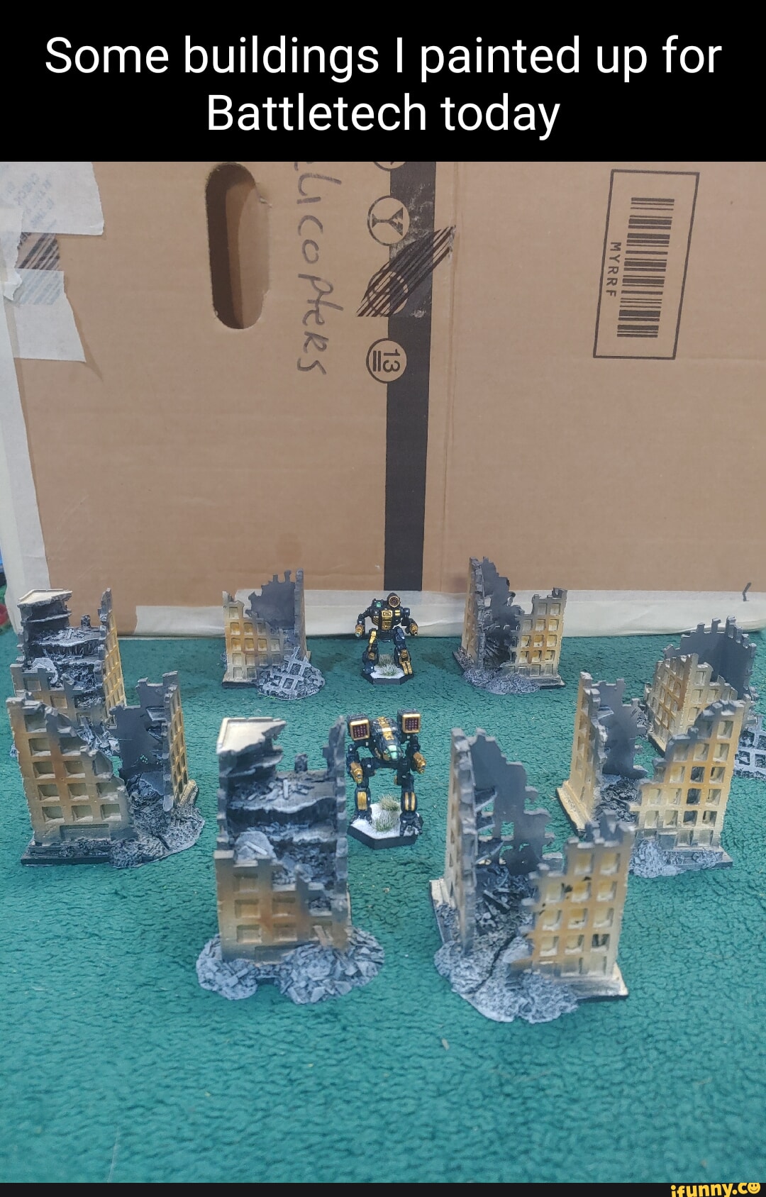 Some buildings I painted up for Battletech today - iFunny