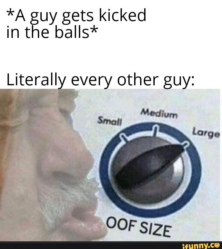 *A guy gets kicked in the balls* Literally every other guy: - iFunny