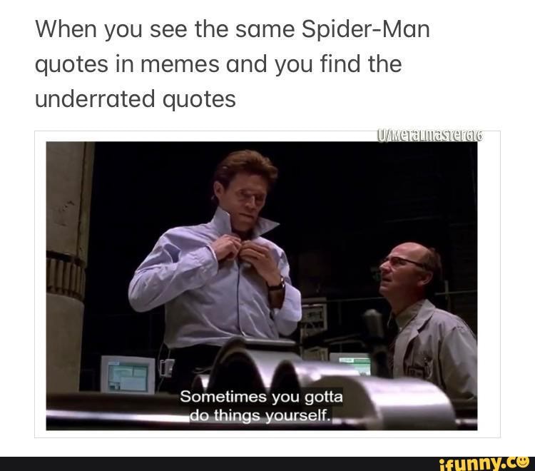 When you see the same Spider-Man quotes in memes and you find the ...