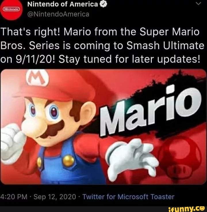 Nintendo of America @ @NintendoAmerica That's right! Mario from the ...