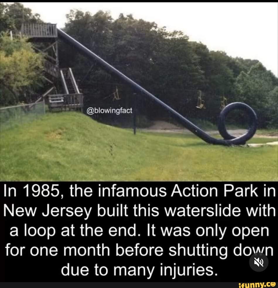 In 1985, the infamous Action Park in New Jersey built this waterslide ...