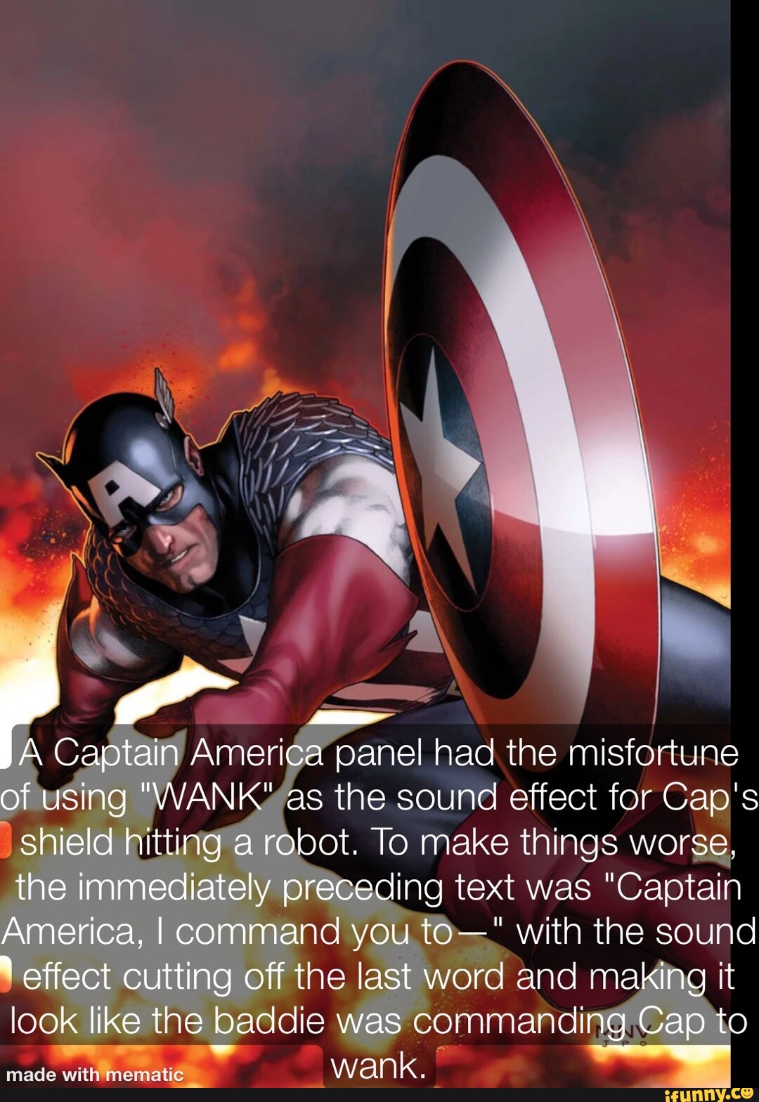 Ia A Captain America panel had the misfortune of using "WANK" as the ...