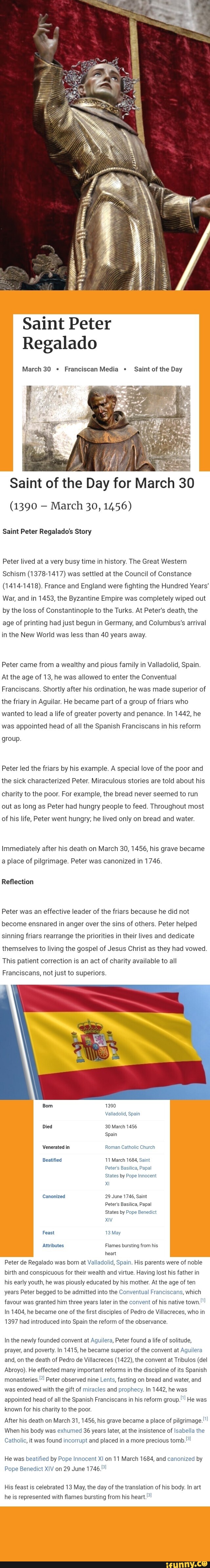 Saint Peter Regalado March 30 Franciscan Media Saint of the Day Saint ...