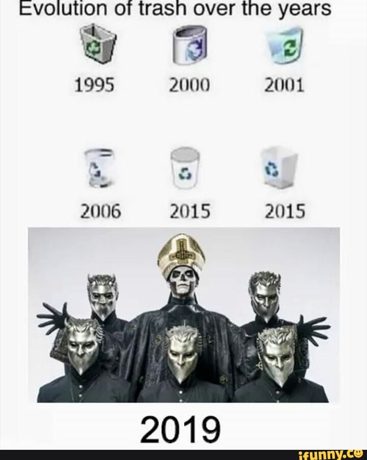 Evolution of trash over the years 1995 2000 2001 - iFunny