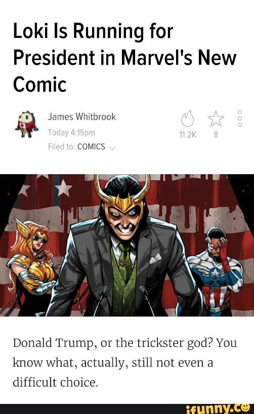 Loki Is Running for President in Marvel's New Comic Donald Trump, or ...