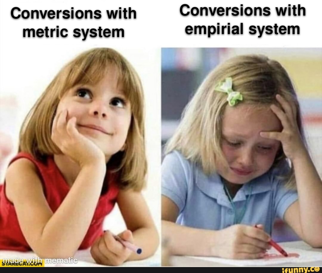 Conversions with Conversions with metric system empirial system - iFunny