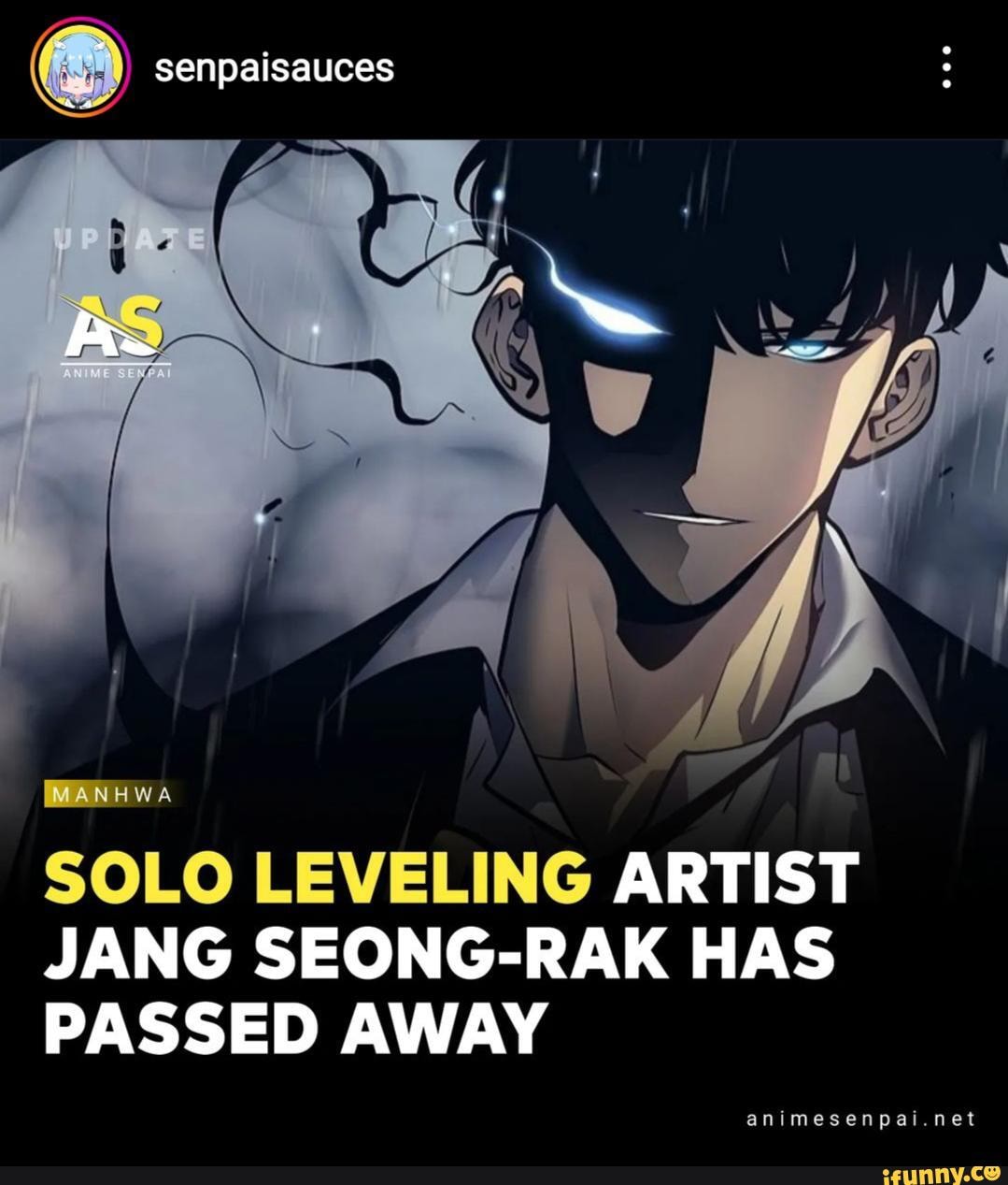 Senpaisauces MANHWA SOLO LEVELING ARTIST JANG SEONG-RAK HAS PASSED AWAY ...