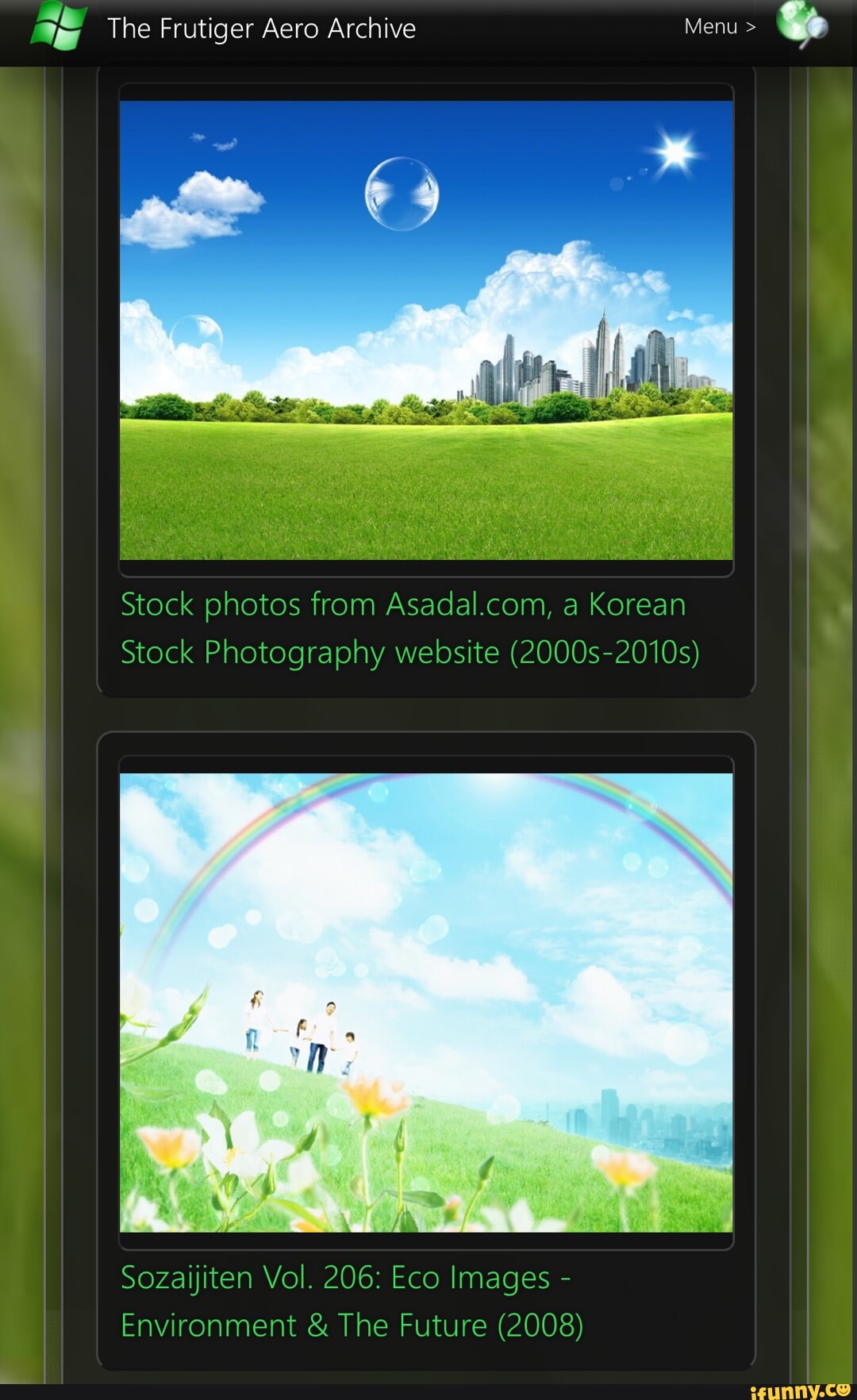 The Frutiger Aero Archive Menu > Stock photos from Asadal.com, a Korean ...
