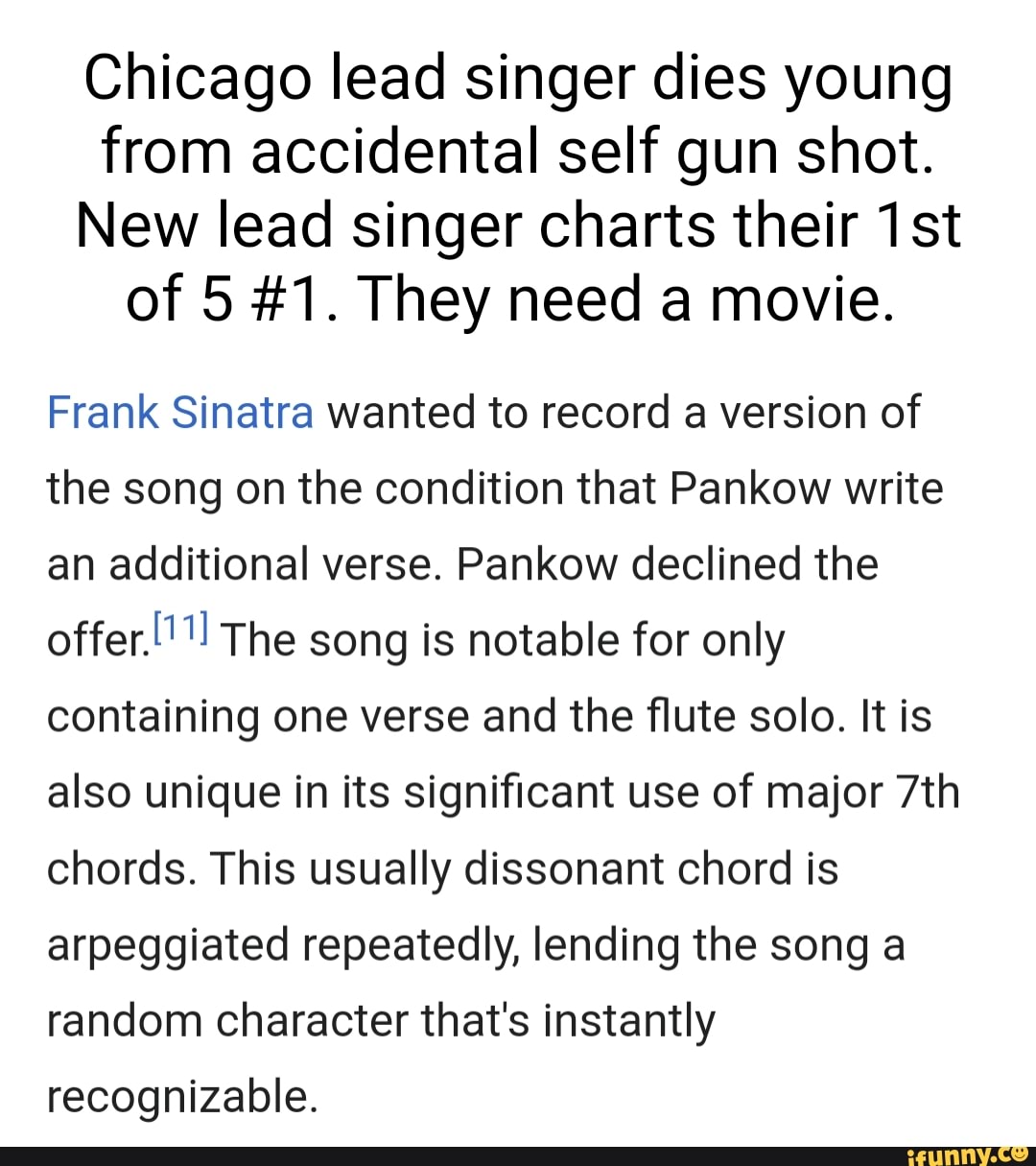 Chicago lead singer dies young from accidental self gun shot. New lead ...