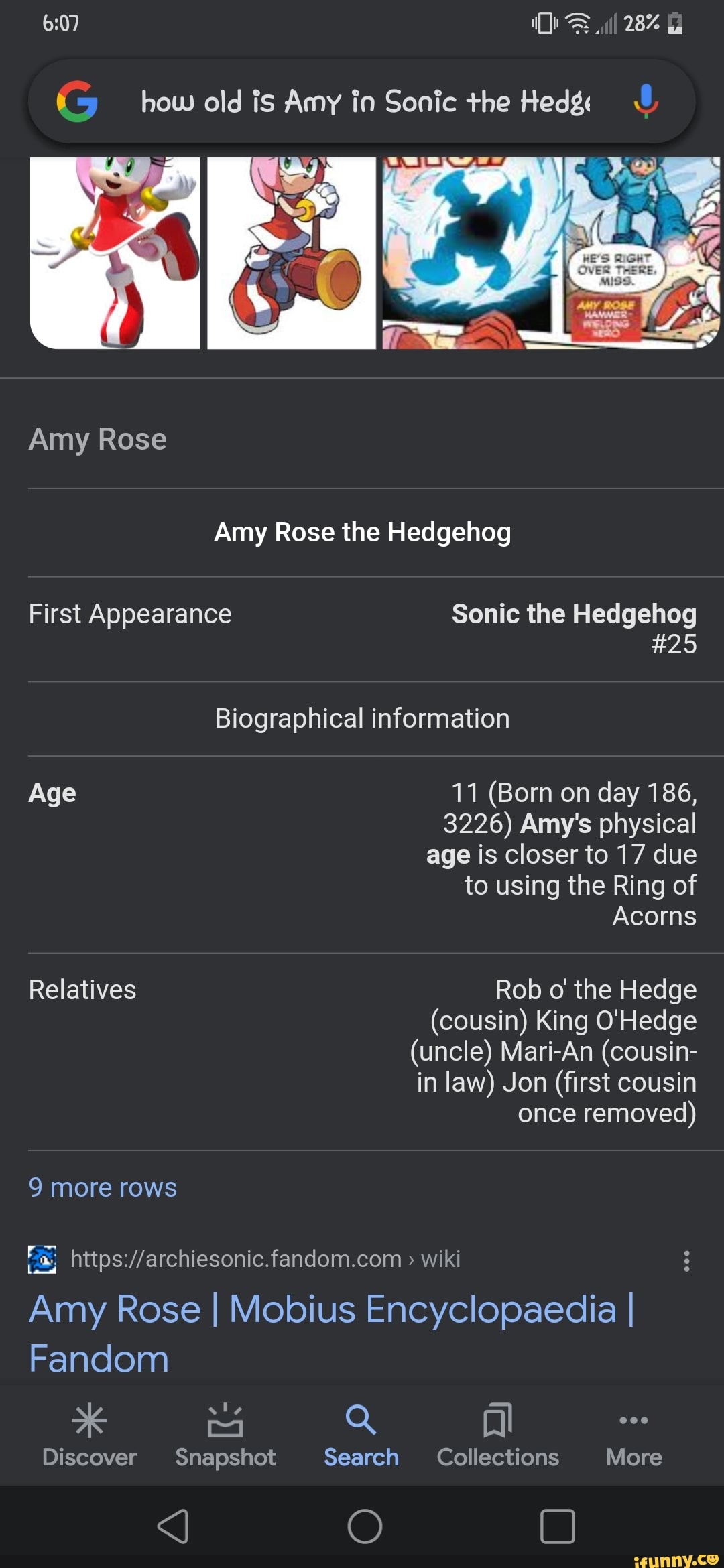 28% how old is Amy in Sonic the Hedg. Amy Rose Amy Rose the Hedgehog ...