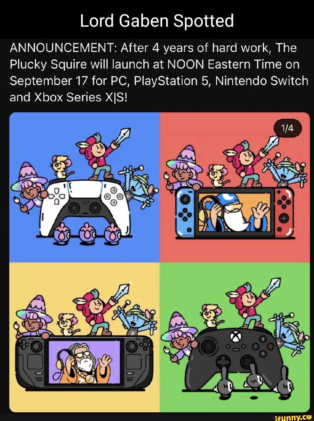 Lord Gaben Spotted ANNOUNCEMENT: After 4 years of hard work, The Plucky ...