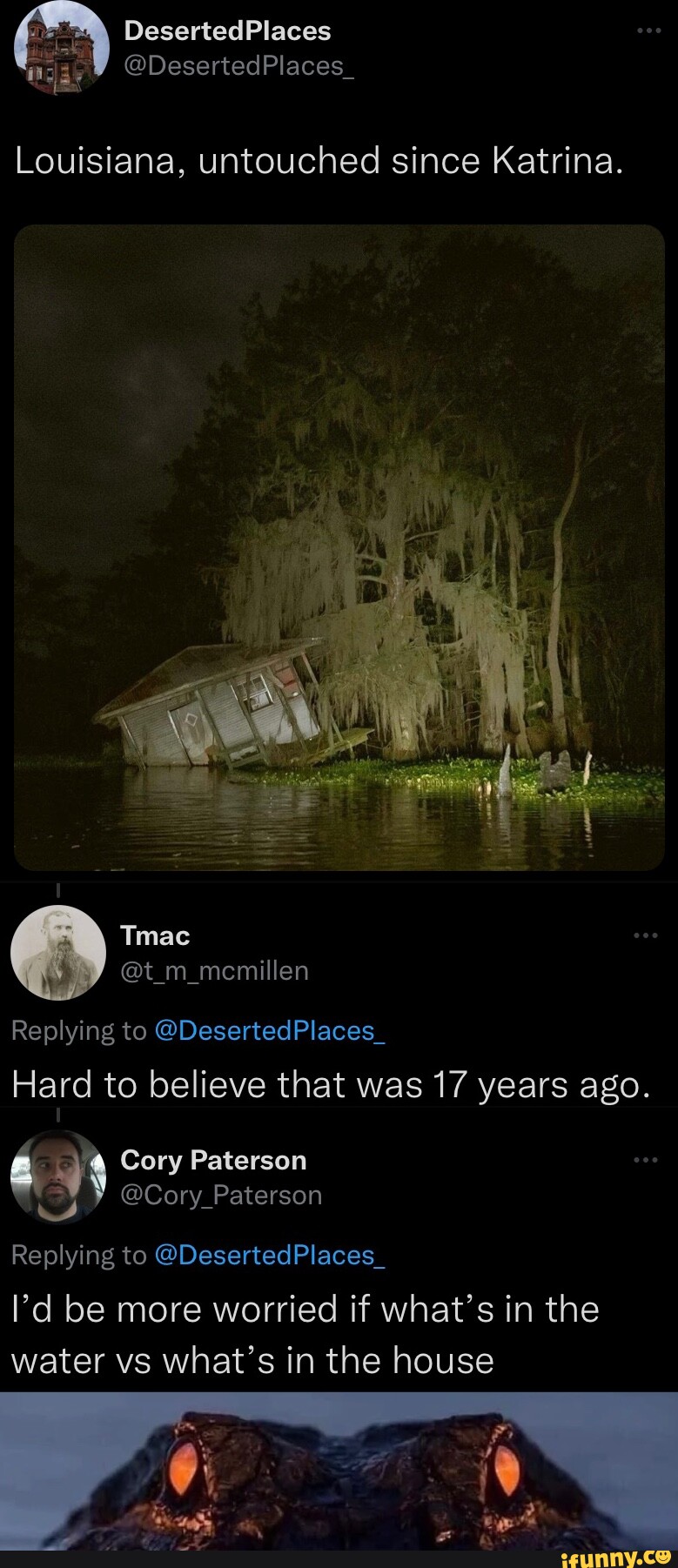 Louisiana, untouched since Katrina. @tm_memillen Replying to ...