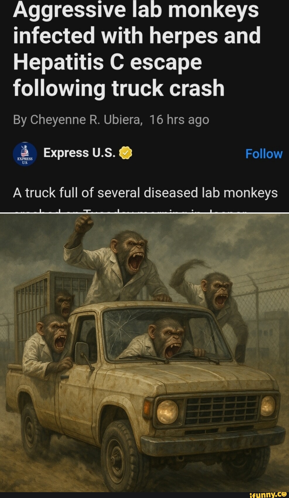 Aggressive lab monkeys infected with herpes and Hepatitis C escape ...