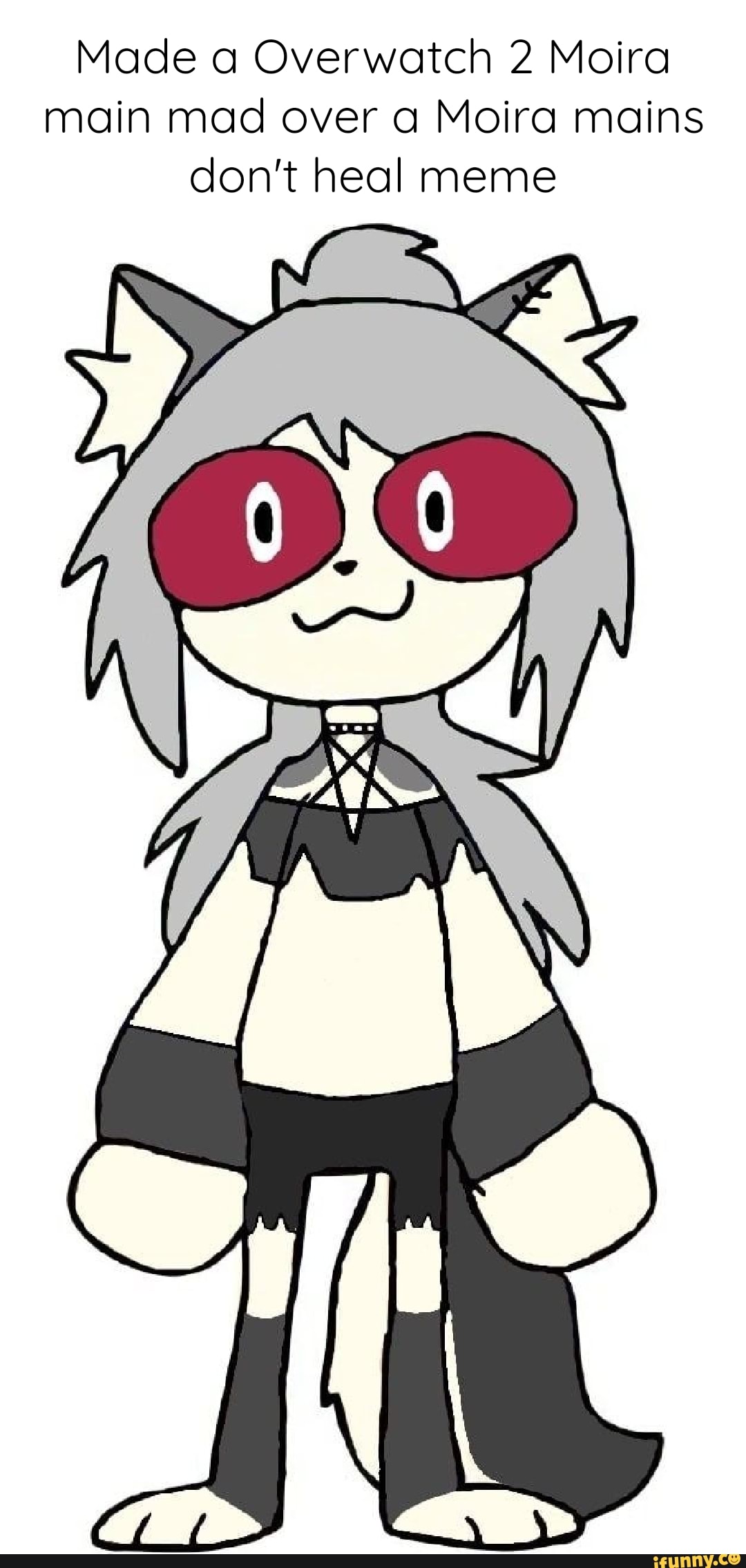 Made a Overwatch Moira main mad over a Moira mains don't heal meme - iFunny