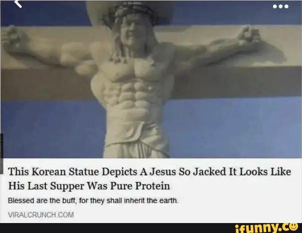 This Korean Statue Depicts A Jesus So Jacked It Looks Like His Last ...