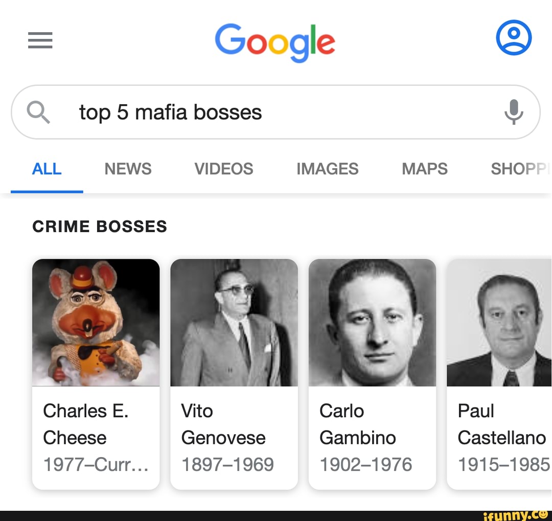 Charles Entertainment Cheese. Aka, "The Big Cheese" - Google top 5 ...