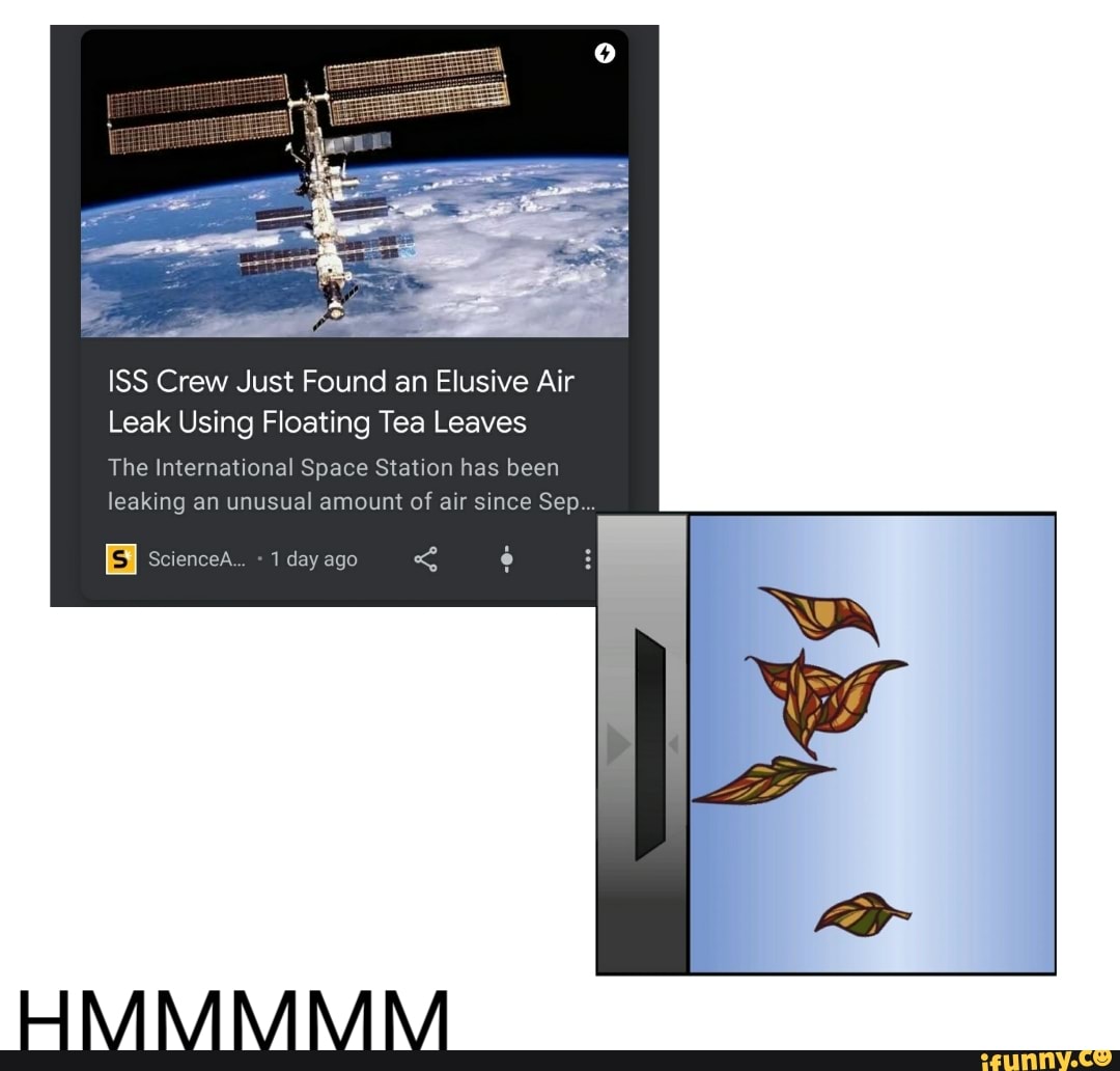 ISS Crew Just Found an Elusive Air Leak Using Floating Tea Leaves The ...