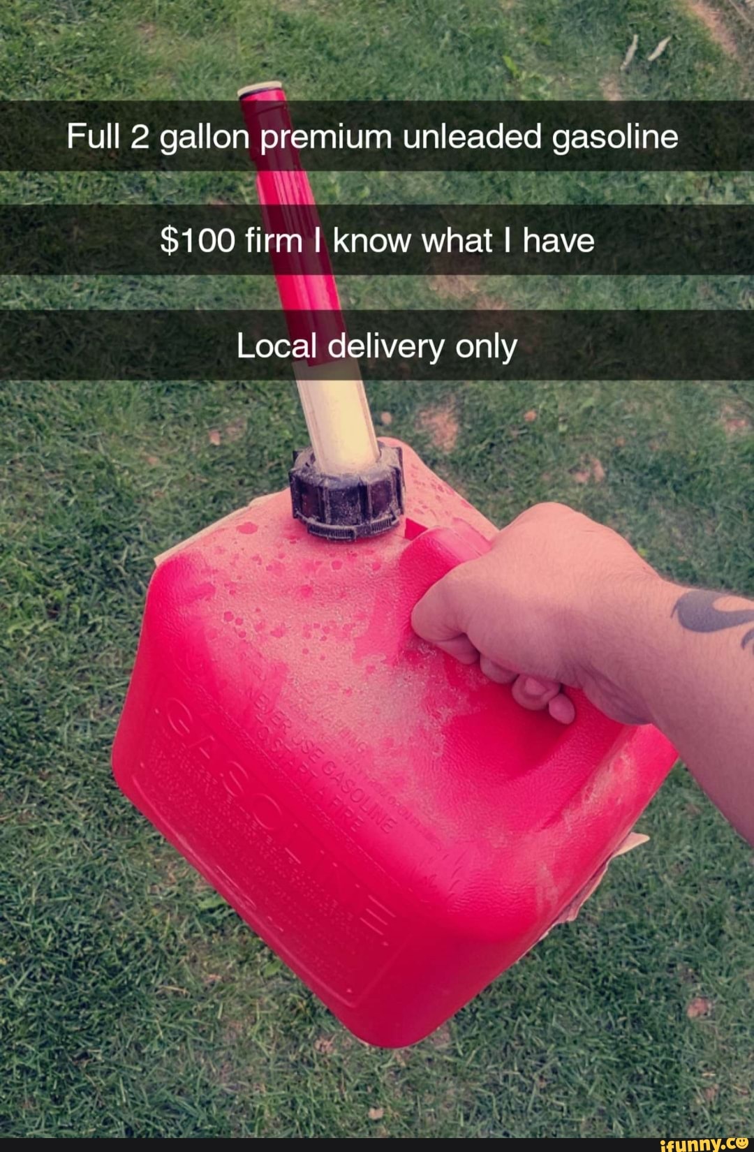 Full 2 gallon premium unleaded gasoline $100 firm I know what I have ...