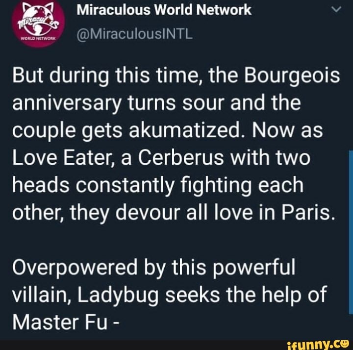 Miraculous World Network W..” @MiraculouslNTL But during this time, the ...