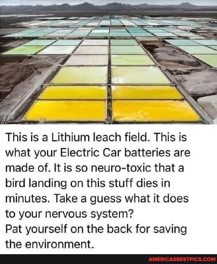 This is a Lithium leach field. This is what your Electric Car batteries ...