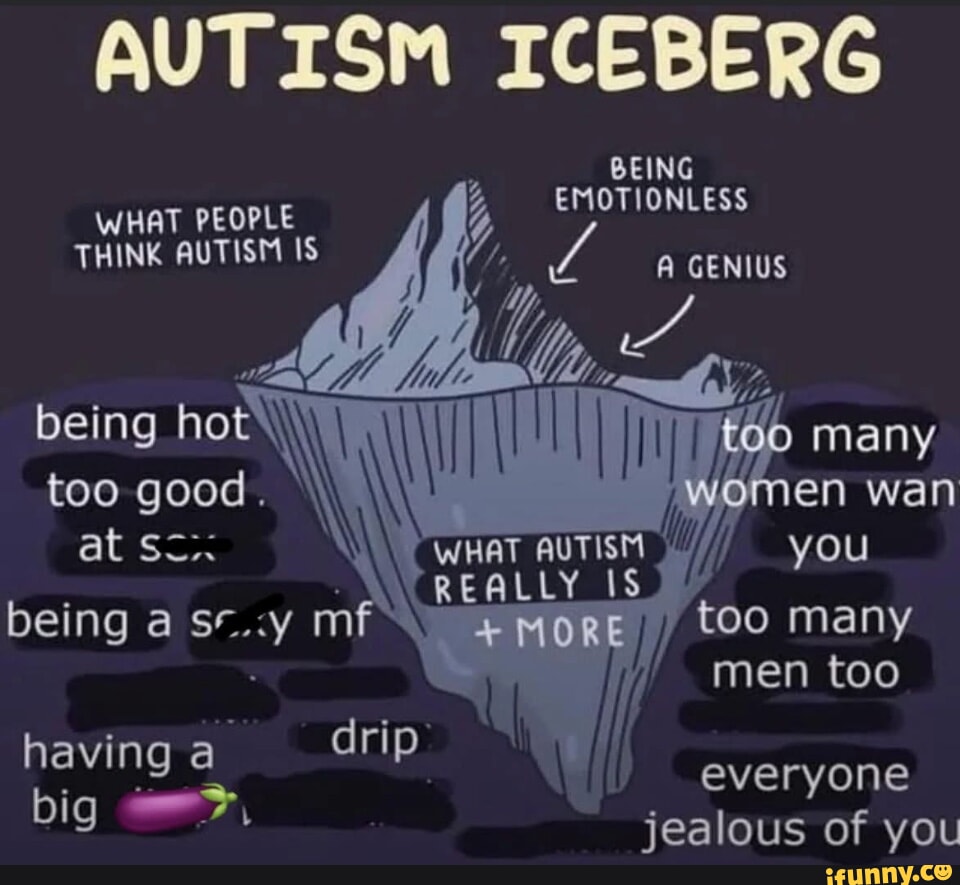 AUTISM ICEBERG BEING WHAT PEOPLE EMOTIONLESS THINK AUTISM IS us Ny ...
