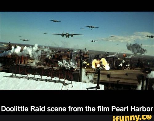Doolittle Raid scene from the ﬁlm Pearl Harbor - Doolittle Raid scene ...