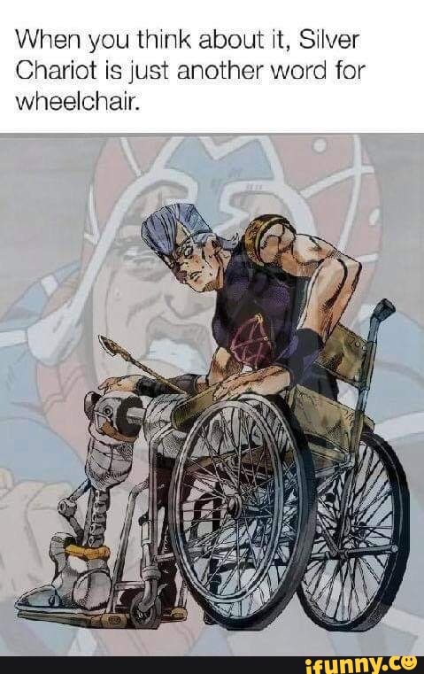 When you think about \t, Silver Chariot is just another word for ...