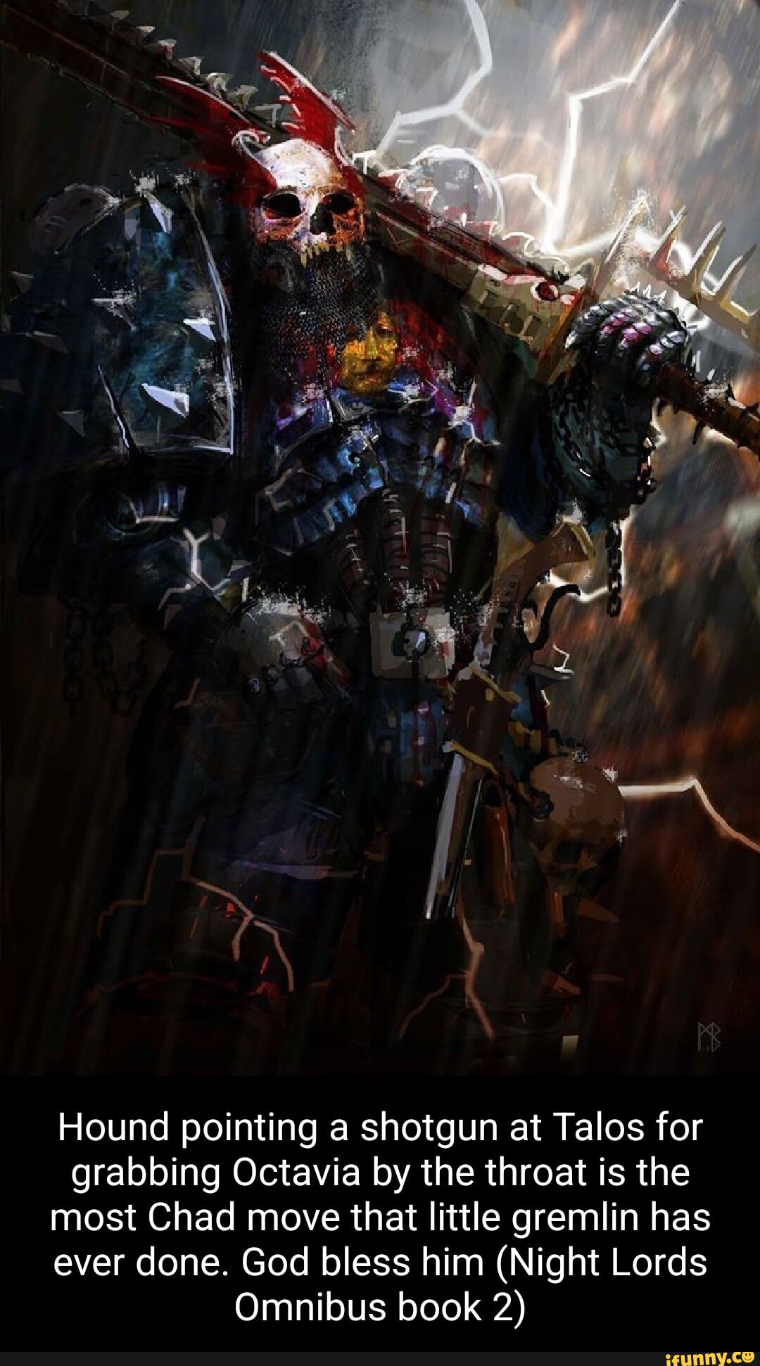 Hound pointing a shotgun at Talos for grabbing Octavia by the throat is ...