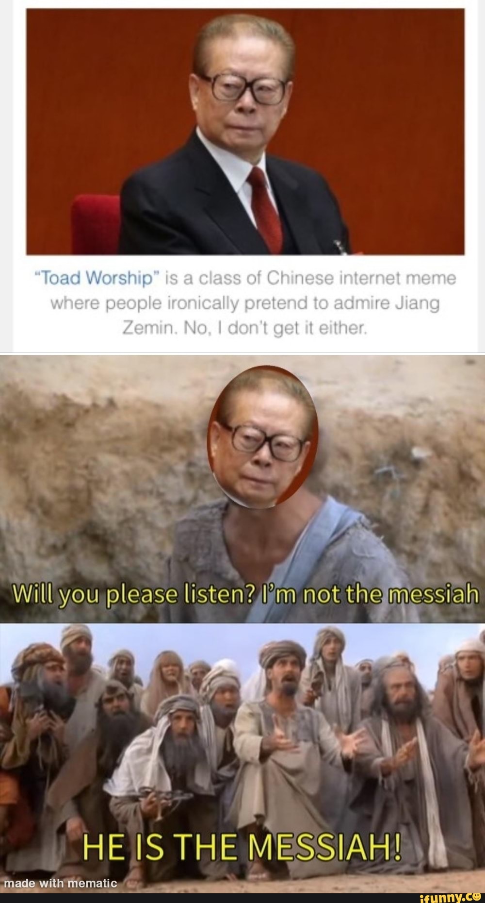 "Toad Worship" is a class of Chinese internet meme where people ...