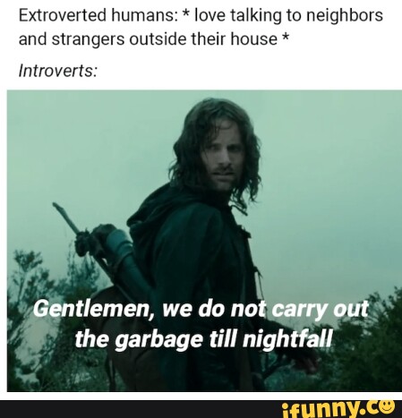 Extroverted humans: * love talking to neighbors and strangers outside ...