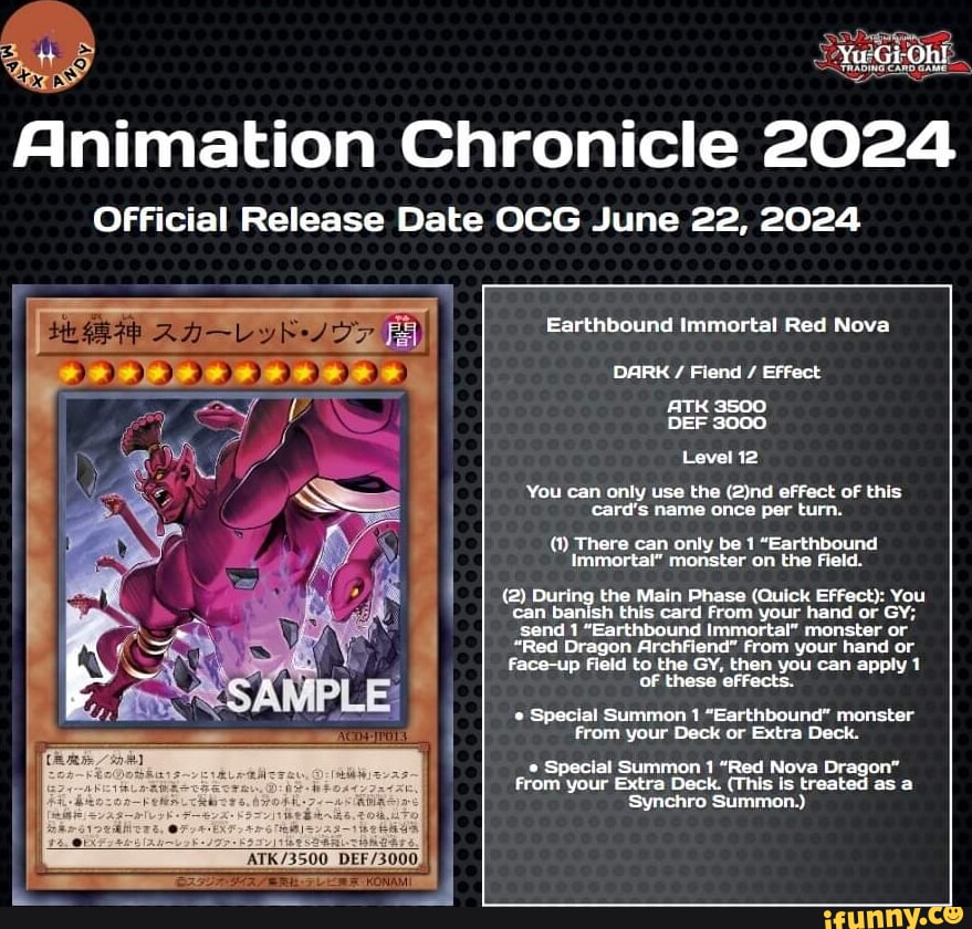 Animation Chronicle 2024 Official Release Date OCG June 22, 2024 ...