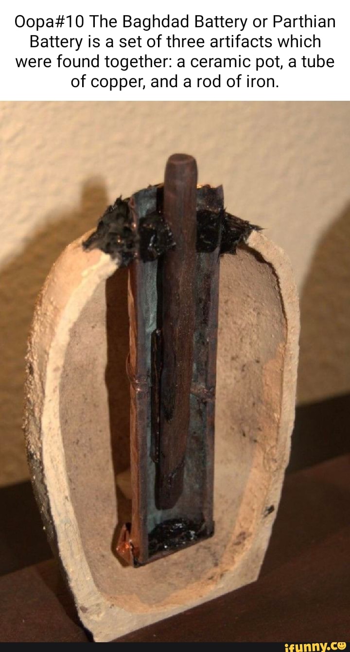 The Baghdad Battery or Parthian Battery is a set of three artifacts ...