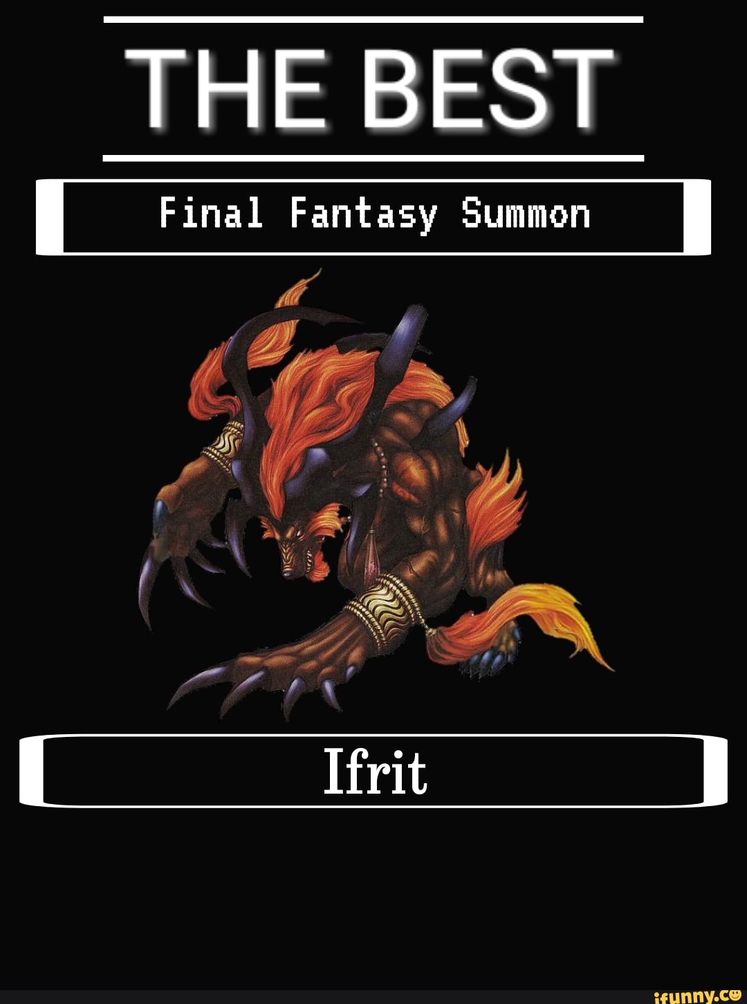 Ifrit memes. Best Collection of funny Ifrit pictures on iFunny