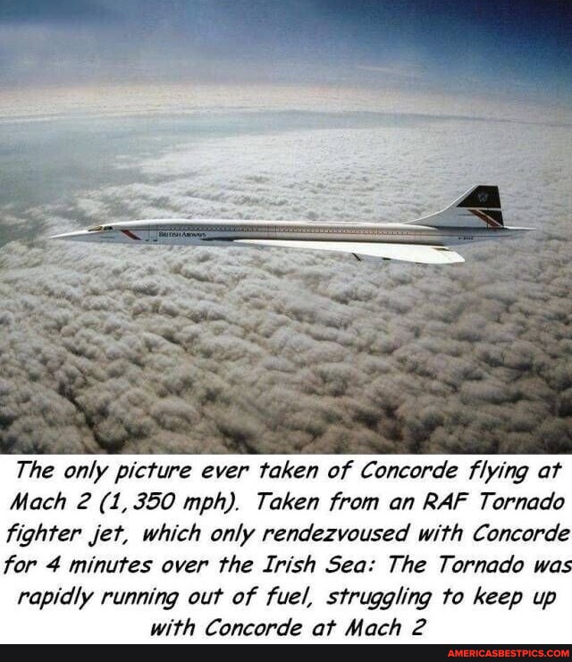 The only picture ever taken of Concorde flying at Mach 2 (1,350 mph ...