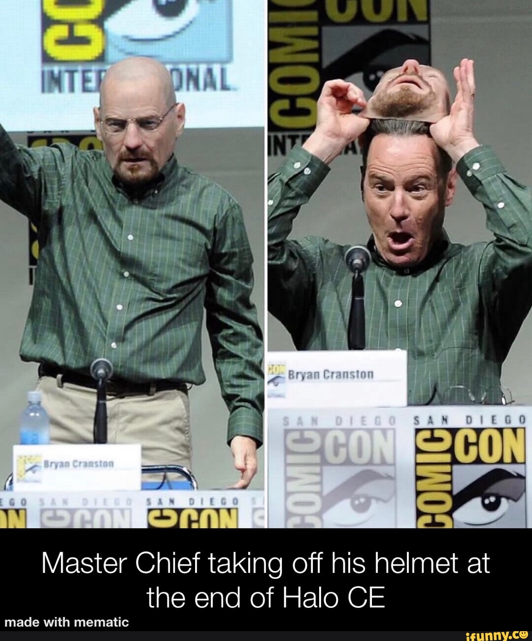 Go Master Chief taking off his helmet at the end of Halo CE - iFunny