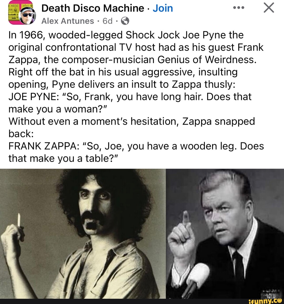 Death Disco Machine - Join Alex Antunes In 1966, wooded-legged Shock ...