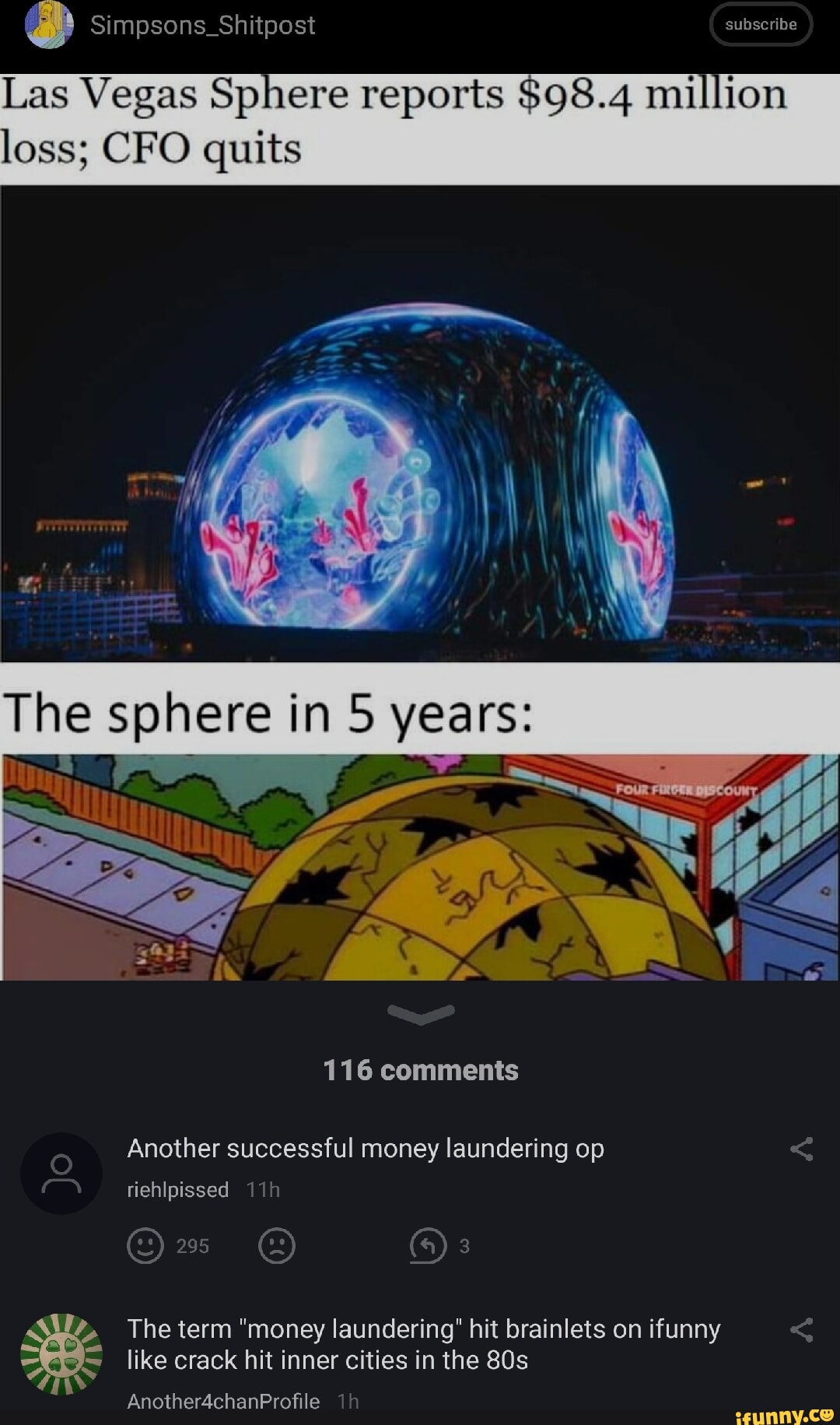 Simpsons Shitpast Las Vegas Sphere reports $98.4 million loss; CFO ...