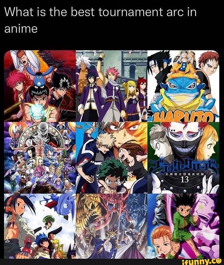 What is the best tournament arc in anime - iFunny