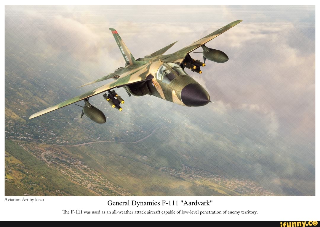 Aviation Art by General Dynamics F-111 "Aardvark" "The F-111 was used ...