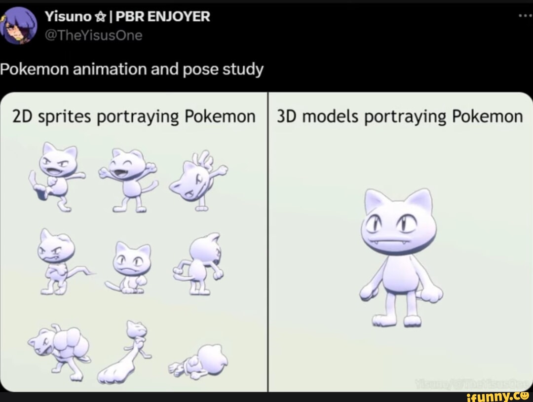 Yisuno PBR ENJOYER Pokemon animation and pose study 20 sprites ...