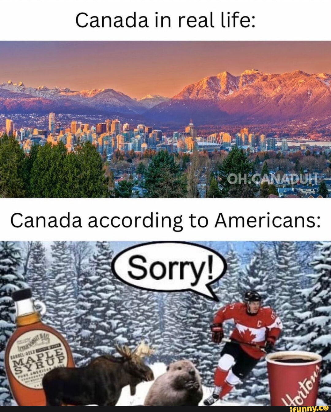 Canada in real life: Canada according to Americans: I I - iFunny