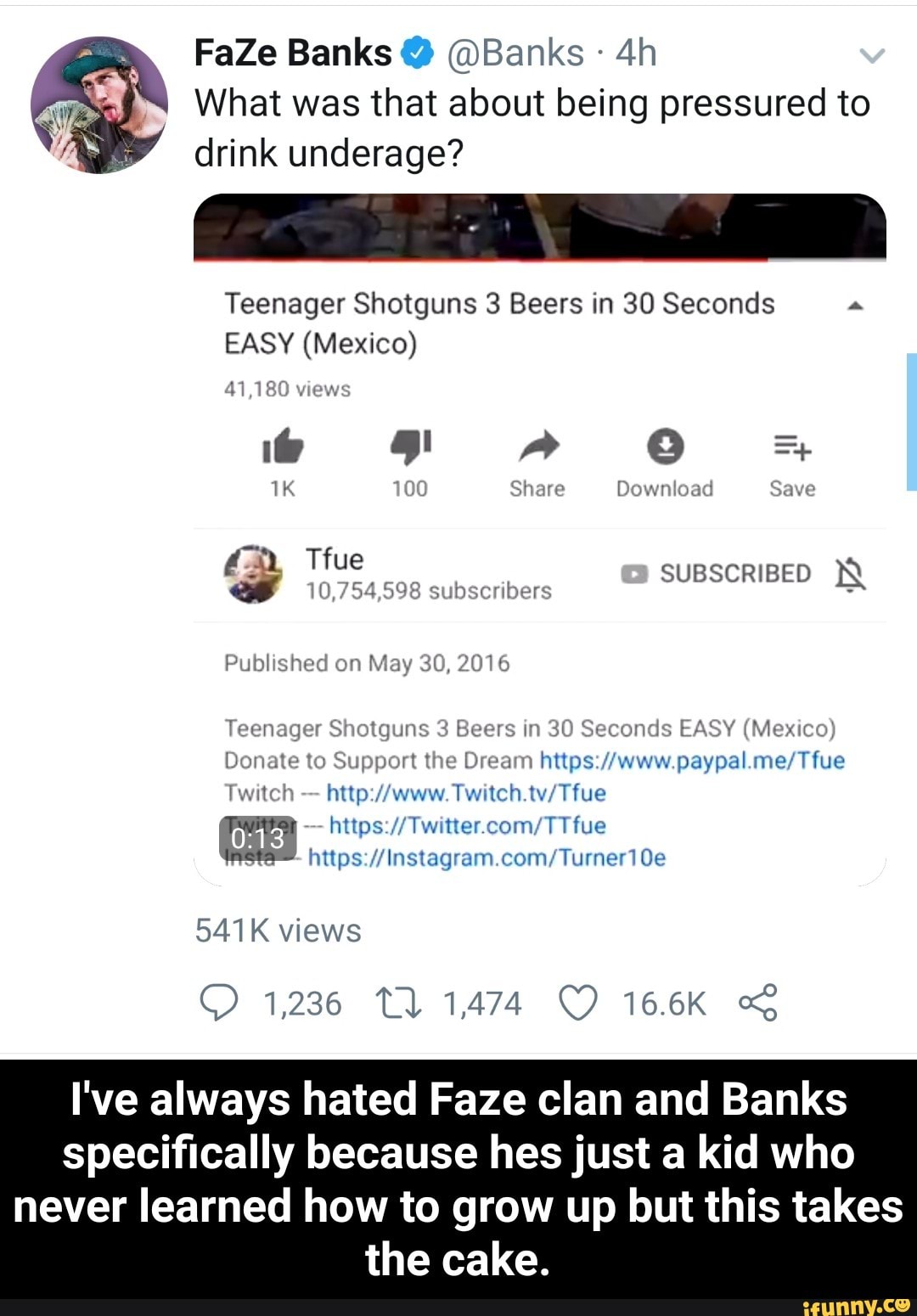 Fazebanks memes. Best Collection of funny Fazebanks pictures on iFunny