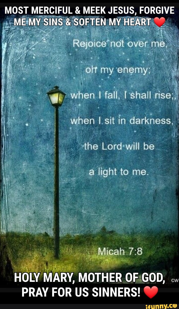 MOST MERCIFUL & MEEK JESUS, FORGIVE Rejoice' not over me, olf my 'enemy ...