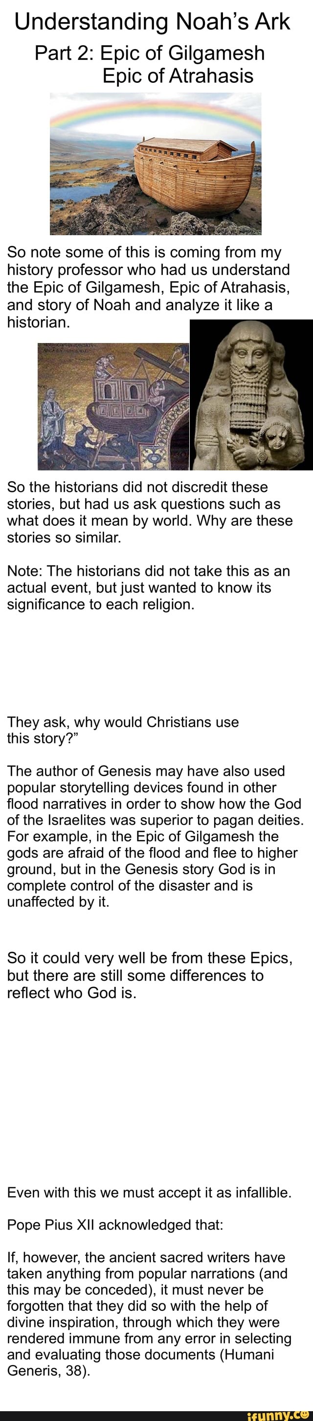Understanding Noah’s Ark Part 2: Epic of Gilgamesh Epic of Atrahasis So ...