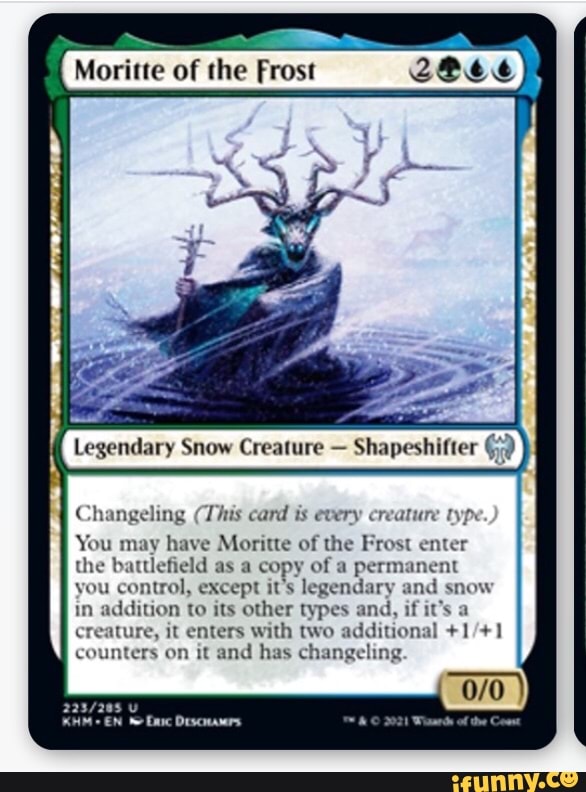 Moritte of the Frost 2eee Legendary Snow Creature - Shapeshifter ...