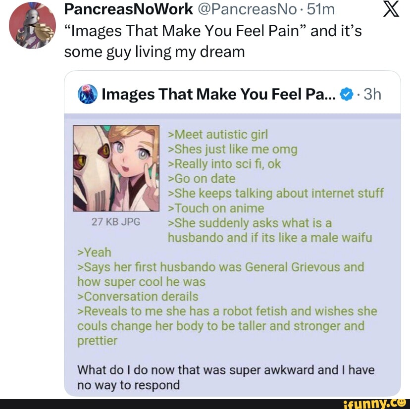 "Images That Make You Feel Pain" and it's some guy living my dream ...