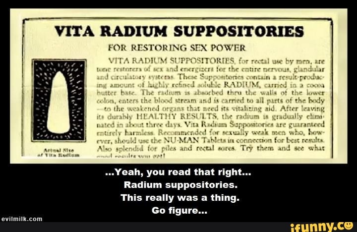 VITA RADIUM SUPPOSITORIES POWER FOR RESTORING SEN POWER After ADIUM SUE ...