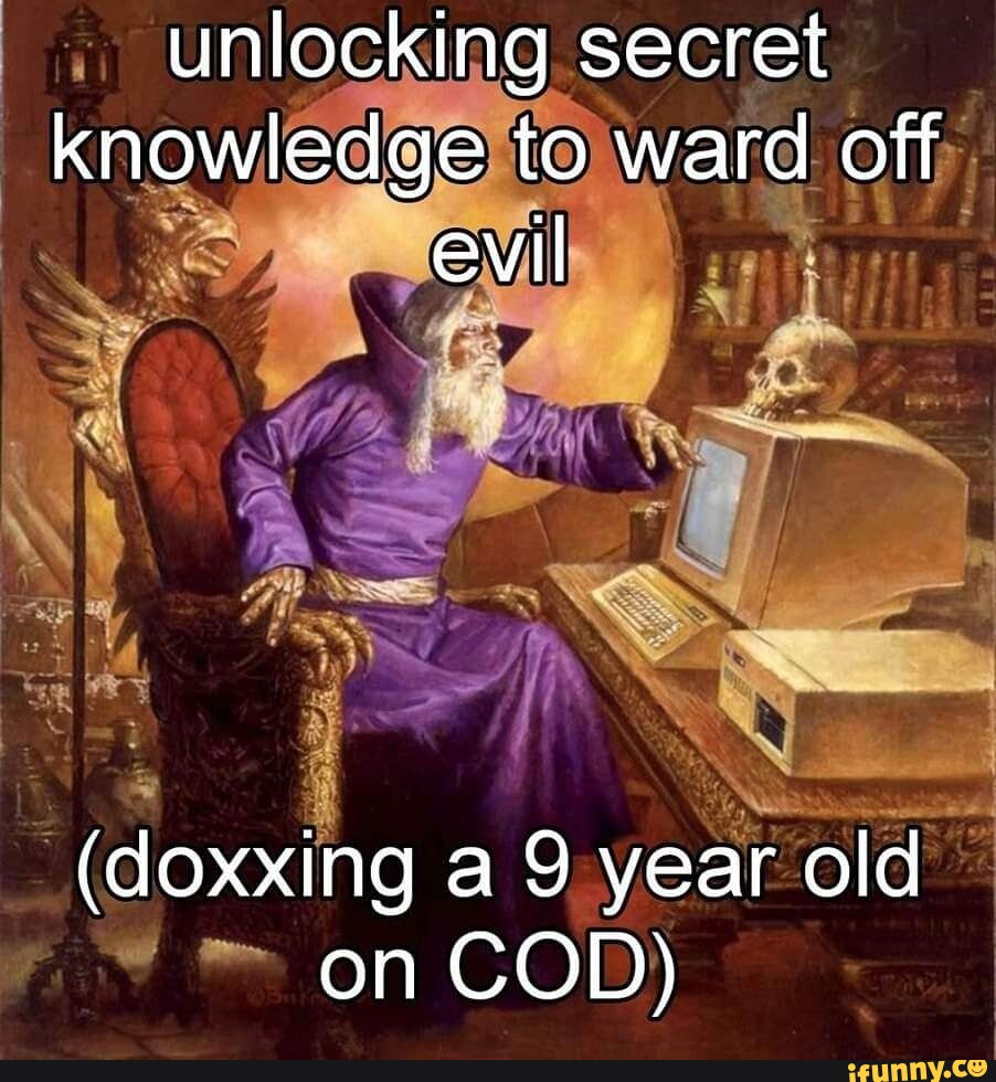 Unlocking secret knowledge to ward off evil (doxxing a 9 year old on ...